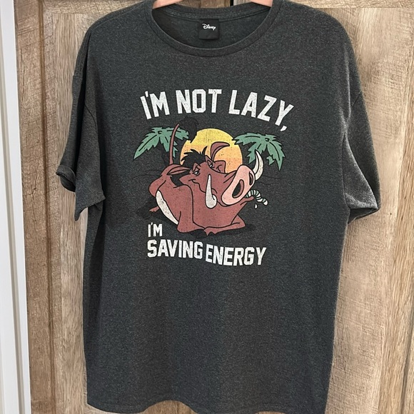 Disney | Shirts | Bogo Mens Unisex Xl Heather Grey Pumba Not Lazy ...